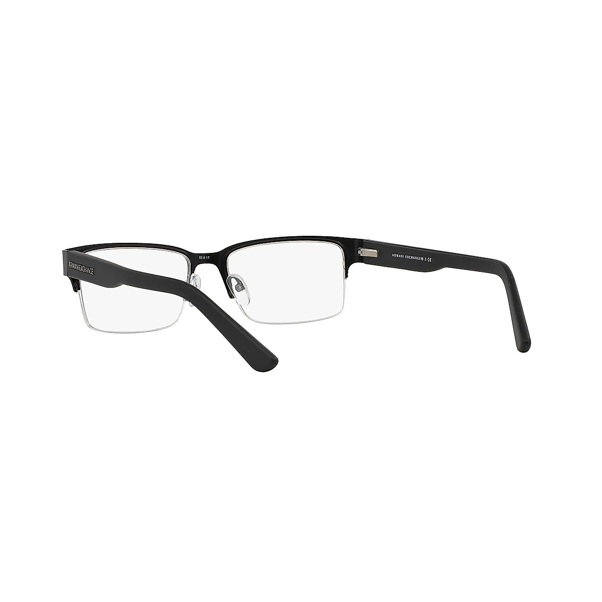 A|X ARMANI EXCHANGE Men's AX1014 Rectangular Prescription Eyewear Frames, Black/Demo Lens, 53 mm