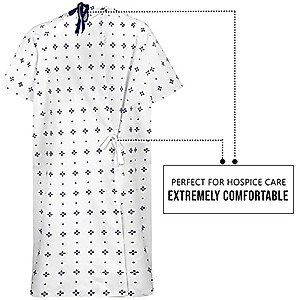 Utopia Care 6 Pack Cotton Blend Unisex Hospital Gown, Fits Sizes up to 2XL Blue