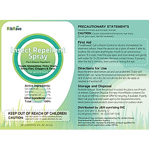 Mosquito Repellent Spray for Body, Insect Repellent Spray Natural Bug Repellent for Skin DEET-Free Travel Size 2 Fl Oz (2 Pack)