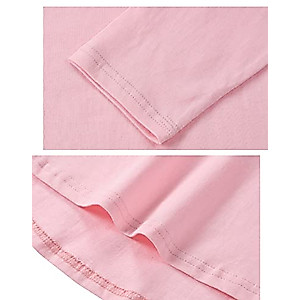 SrffbreMeOly Big Girls Cute Nightgown Long Sleeve Cotton Nightdress Loose Sleepwear Teens Size 10-18Years