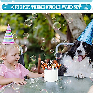 Foilswirl 30 Pcs Bubbles Party Favors for Boys Girls Mini Bubble Wands Tube Bulk Theme Bubble Maker Goodie Bags Stuffer School Classroom Prizes Birthday Gift for Bubble Solution (Dog)