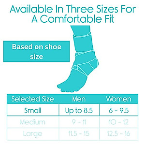 Vive Lace Up Ankle Brace - Men, Women Foot Support Stabilizer Compression Sleeve - Sprained Adjustable Leg Splint - Sprain Rolled Immobilizer Wrap Guard for Running, Volleyball, Basketball, Soccer (S)