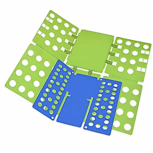 BoxLegend Shirt Folding Board Shirt Folder Clothes Folder T Shirt Folding Board Shirt Folder Board Kids Clothes Folding Board Folding Clothes Board Laundry Folding Board Easy and Fast(Green&Blue)