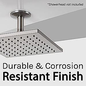 JS Jackson Supplies 3 in. Brushed Nickel Shower Arm for Ceiling-Mounted Rainfall Showerhead