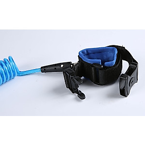 DOYOMODA Child Anti Lost Safety Wrist Link Kids Harness Leash Strap Rope Double PU (Green, 2.0m)