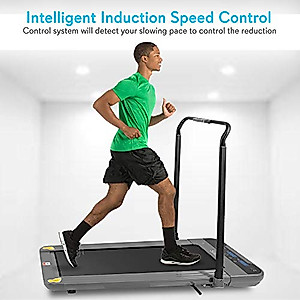 SereneLife Folding Digital Display Electric Treadmill – Fitness Training Cardio Equipment for Home Workouts, Jogging, Walking Exercise – Compact Minimal Profile Running Belt
