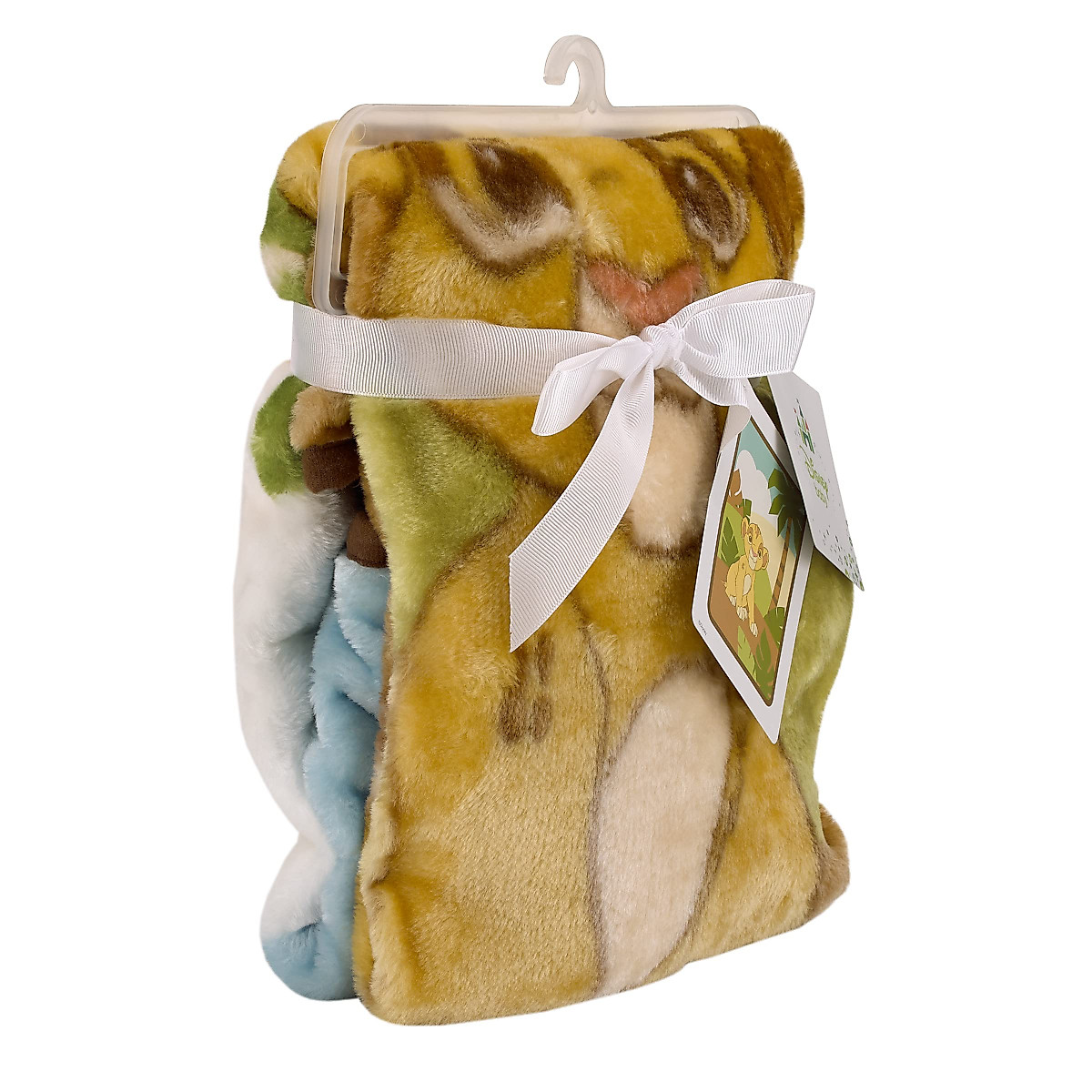 Disney Lion King Urban Jungle Luxury Plush Throw Blanket, Tan/Brown/Green/Ivory, 30x45 Inch (Pack of 1)