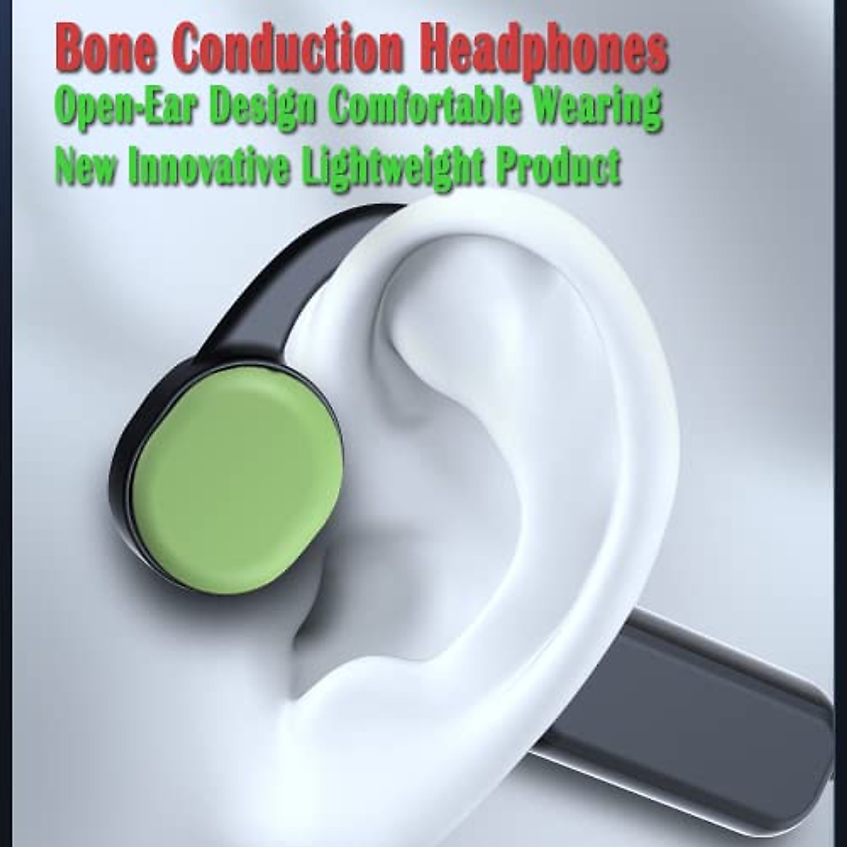 AYI Swim Headphones True Bone Conduction Open Ear Headset MP3 Player Built-in 16G Memory IP68 Underwater Waterproof Stereo Bluetooth Earphone for Driving Bicycling Running Skiing-Green