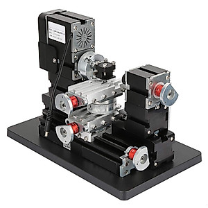 60W Mini Rotating Lathe,12000RPM Metal Rotating Lathe,Mini Lathe Machine Lathe Machine Tools,for Wood Metal Glass Plastic Machining