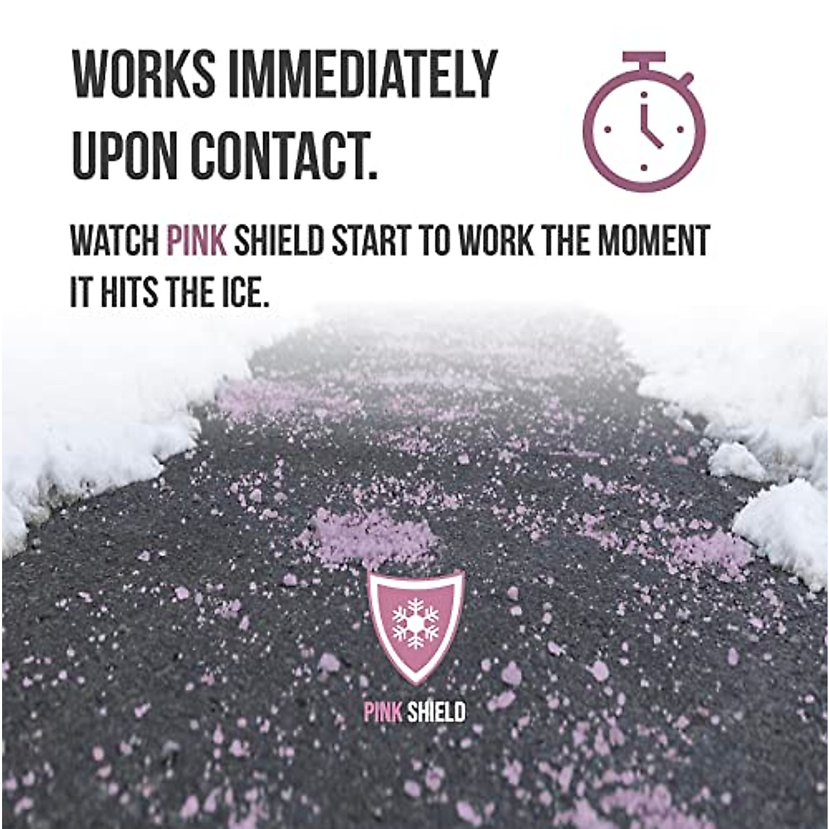 Pink Snow Shield Ice Melt (50 LBS) - A Pet Safe Ice Melt That is Effective Below Zero Degrees and is Safe for Our Children, Our Pets and Our Earth