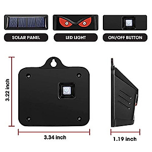 4 Packs Animal Repellent - Solar Predator Control Lights - Fox Deterrents for Gardens - Deer Repellent Devices - Raccoon Repellent - Cat Repellent - Fox Repellent - Motion Sensor Eye Guard