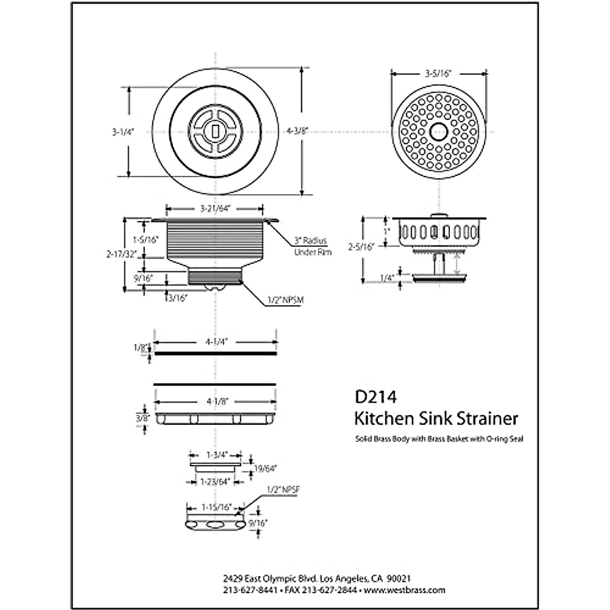 Westbrass CO133-62 8" Touch-Flo Style Pure Cold Water Dispenser Faucet Kit with Filter, 2-Pack Replacement Cartridges, Kitchen Sink Strainer & Disposal Trim Set, Matte Black