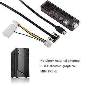 Laptop External Independent Video Card Dock,for Mini PCIE,Expresscard,6Pin+ Interface Output,Without Power Supply