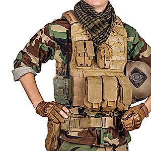 1000D Nylon Tactical Radio Holder Radio Case Radio Pouch Military Molle Radio Walkie Talkie Holder Bag Hunting Magazine Pouches Pocket for Two Ways Walkie Talkies Compatible (CP)