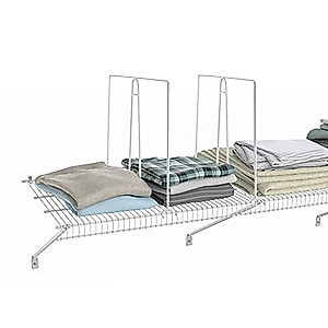 Kosiehouse Shelf Divider for Wire Shelving - Sturdy Wire Closet Shelf Divider Organizer and Storage Separator to Tidy Wardrobe Clothes