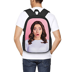 Custom Travel Laptop Backpack Personalized for Men Women with Text Image Customized Bookbag Computer Bags