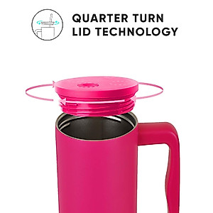 HIZEE 30 oz Tumbler with Handle and Straw,Reusable Stainless Steel Water Bottle Travel Mug Cupholder Friendly,Keeps Cold for 34 Hours, Gifts for Women Men Him Her(pink)
