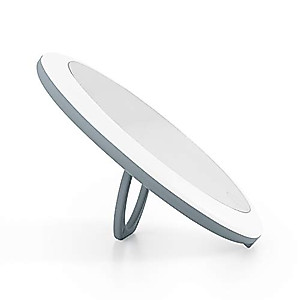 Zadro 4" Round LED Mirror Makeup Travel Mirror with Light Rechargeable Compact Mirror for Purses Portable Carrying Pouch