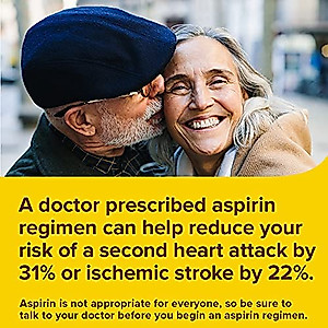 Aspirin Regimen Bayer 81mg Enteric Coated Tablets | Pain Reliever |300 Count