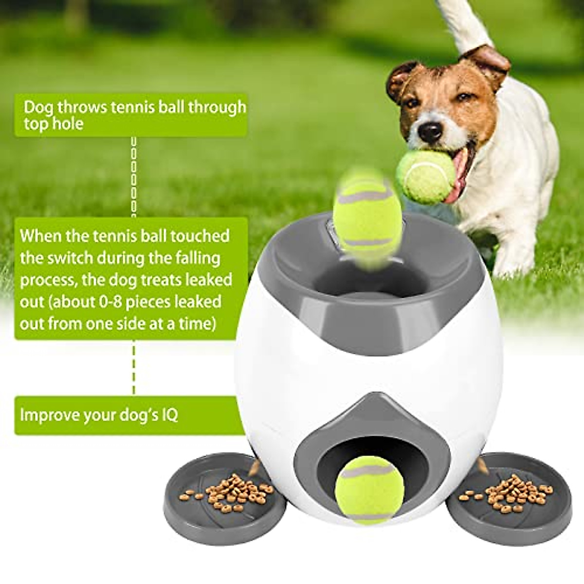 Ufanittel Dog Puzzle Toys,Treat Dispenser Dog Toys, Automatic Pet Feeder,Dog Puzzle Toys and Interactive Dog Toys,Puppy IQ Training & Mental Enrichment and Training Dog Games for Indoor