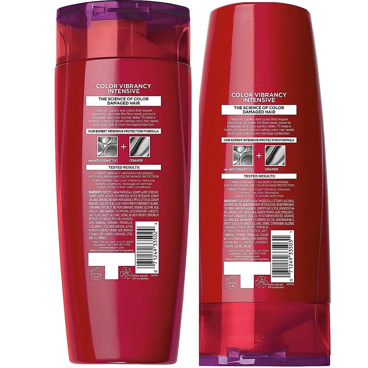 L'Oreal Paris Elvive Color Vibrancy Protecting Shampoo and Conditioner Set, 12.6 Ounce Each