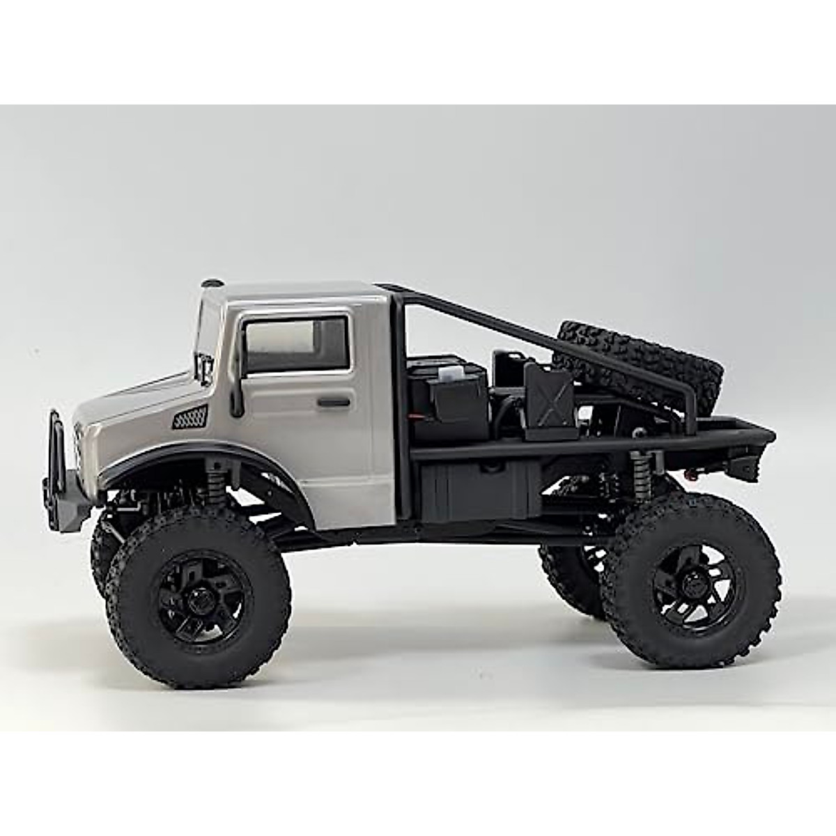 HobbyPlus CR18P EVO Trail Hunter (Silver) - HBP Micro RC Car, RC Crawler 1/18 Scale Full Lock 4WD with 2.4Ghz 4 Channel TX, RC Toys, Remote Control Car for Adults (HELIDIRECT)