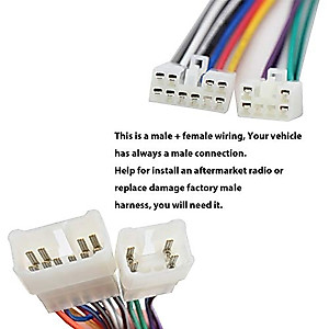 RED WOLF Radio Stereo Wire Harness w/Steering Wheel Control Switch Wiring Harness Replacement for Toyota 2003-2011, Scion/RAV4,Lexus Vehicles