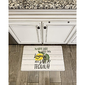 Generic JCB Home Anti-Fatigue Lemon Kitchen Mat. Memory Foam Kitchen Mat with Non-Slip Surface. Farmhouse Tequila Lemon Kitchen Rug. 18 inch x 30 inch
