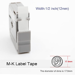 Fimax Compatible Tape Replacement for Brother M-K231s Label Tape M231 MK-231 MK231 12mm 0.47'' White Tape Ptouch M Tape Work with Brother P Touch Label Maker PT-M95, PT-90, PT-70, PT-65, PT-85, 3-Pack