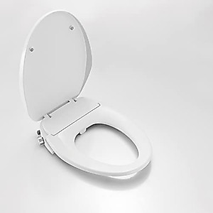 Vinnova Taranto Non-Electric Bidet Toilet Seat - Self Cleaning Retractable Nozzle, Elongated in White, Easy Installation
