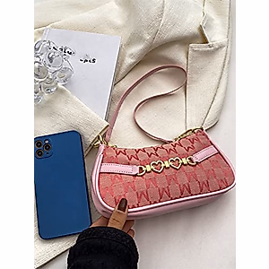 GORGLITTER Women's Mini Heart Shoulder Bag Hobo Tote Handbag Pink One Size