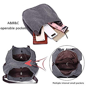 Chikencall Women's Canvas Purses And Handbags Totes Shoulder Bags Western Vintage Casual Hobo Handbags For Ladies