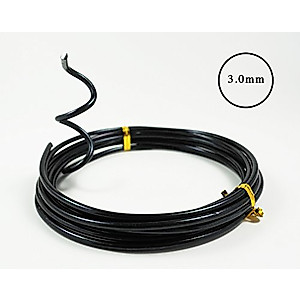 Anodized Aluminum Bonsai Training Wire 5-Size Starter Set with Canvas Bag - 1.0mm, 1.5mm, 2.0mm, 2.5mm, 3.0mm (147 feet total) - Choose Your Color (5 Sizes, Black)