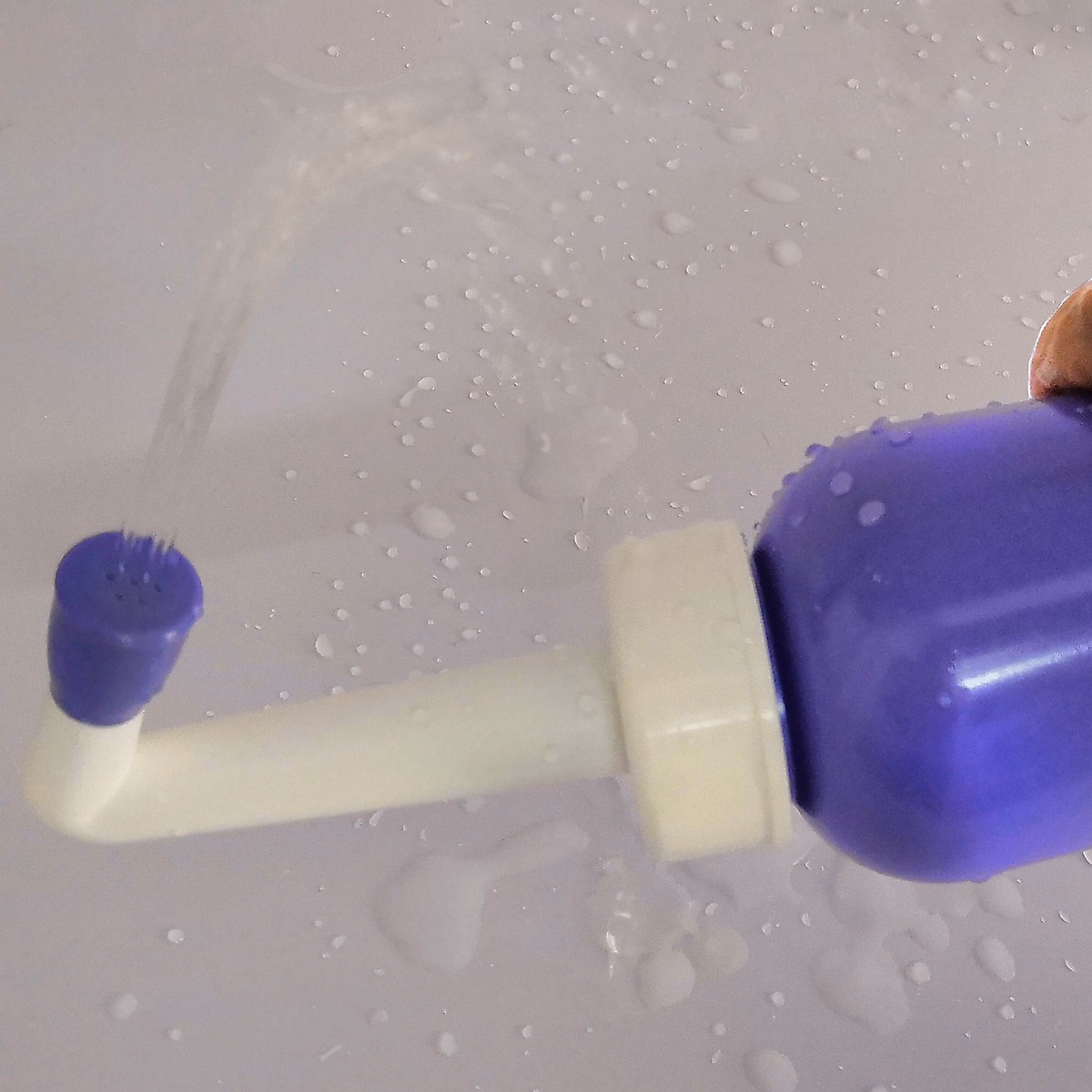 Antallcky Portable Travel Bidet Butt Cleaner Wiper Hand Personal Bidet Sprayer for Toilet, Anal Perineal Cleansing Bottle for Men,Women-450ML,Blue