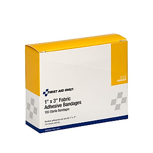 First Aid Only G122 Fabric Bandage, 100 Count, 1 X 3 Inch