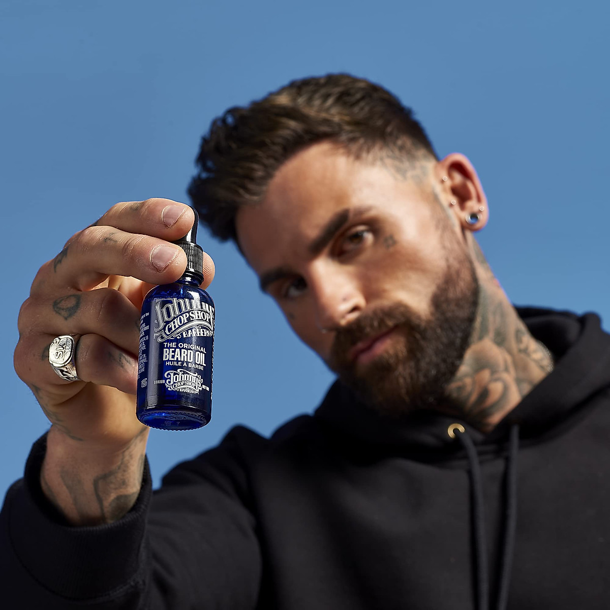 Johnny's Chop Shop Men's Facial Conditioning Beard Oil, Smooth Blend, Natural Oils, Pre/Post Shave 1.01 fl oz (Pack of 2)