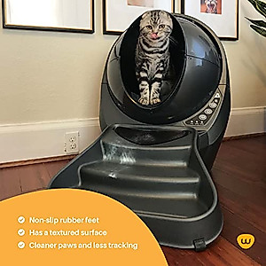 Litter-Robot 3 Ramp by Whisker - Cat Ramp for Litter Box, Custom Fit for Litter-Robot 3, Reduces Tracking, Suitable for Small & Elderly Cats, Designed & Assembled in USA