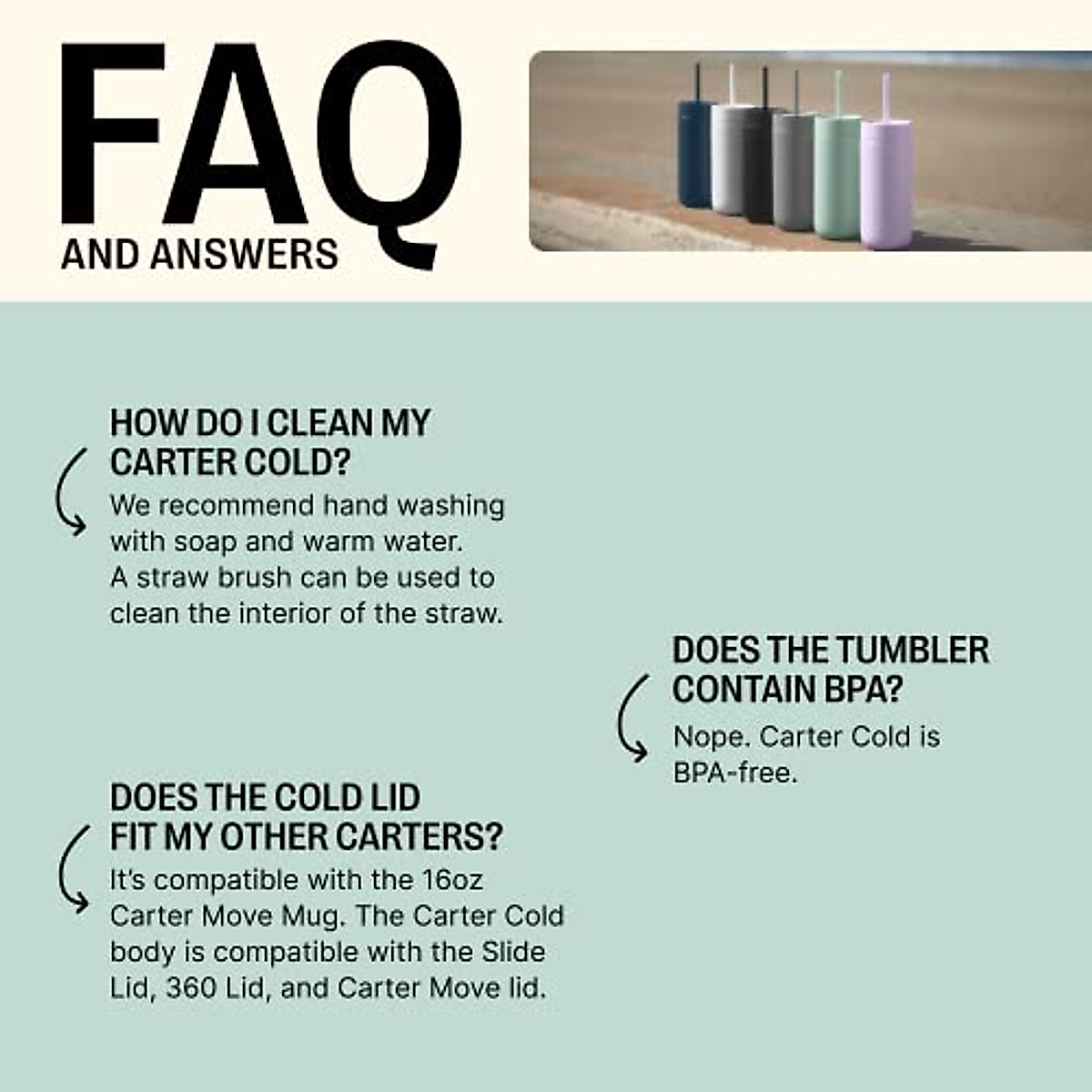 Fellow 16 oz Carter Cold Travel Iced Coffee Mug - Stainless Steel Vacuum-Insulated Iced Coffee tumbler with Spill Resistant lid and straw - Matte Black