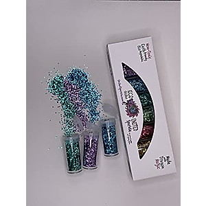 Unicorn Sparkle Association Chunky Biodegradable Eco Glitter for Crafts, Art, Makeup--Great for Kids and Fair Trade Too!