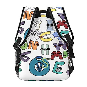 Alphabet Lore Backpacks for Boys Girls Teens Book Bag Travel Hiking Camping Work Bags