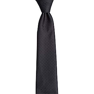 KissTies Black Tie Mens Checkered Necktie Wedding Ties For Men