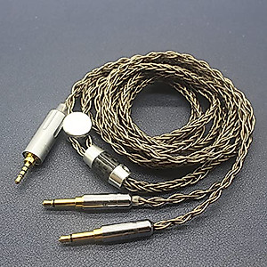 Youkamoo 2.5mm Balanced Headphone Cable Compatible for AH-D600, AH-D7200, AH-D7100, Focal Elear Headphones Silver Plated Replacement Audio Upgrade Cable