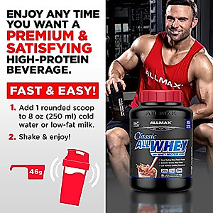 ALLMAX Nutrition - Classic Allwhey Protein Powder, 100% Whey Protein Source, 30 Grams of Protein, Gluten Free, 0 Grams of Trans Fat, Chocolate Peanut Butter 5 Pound