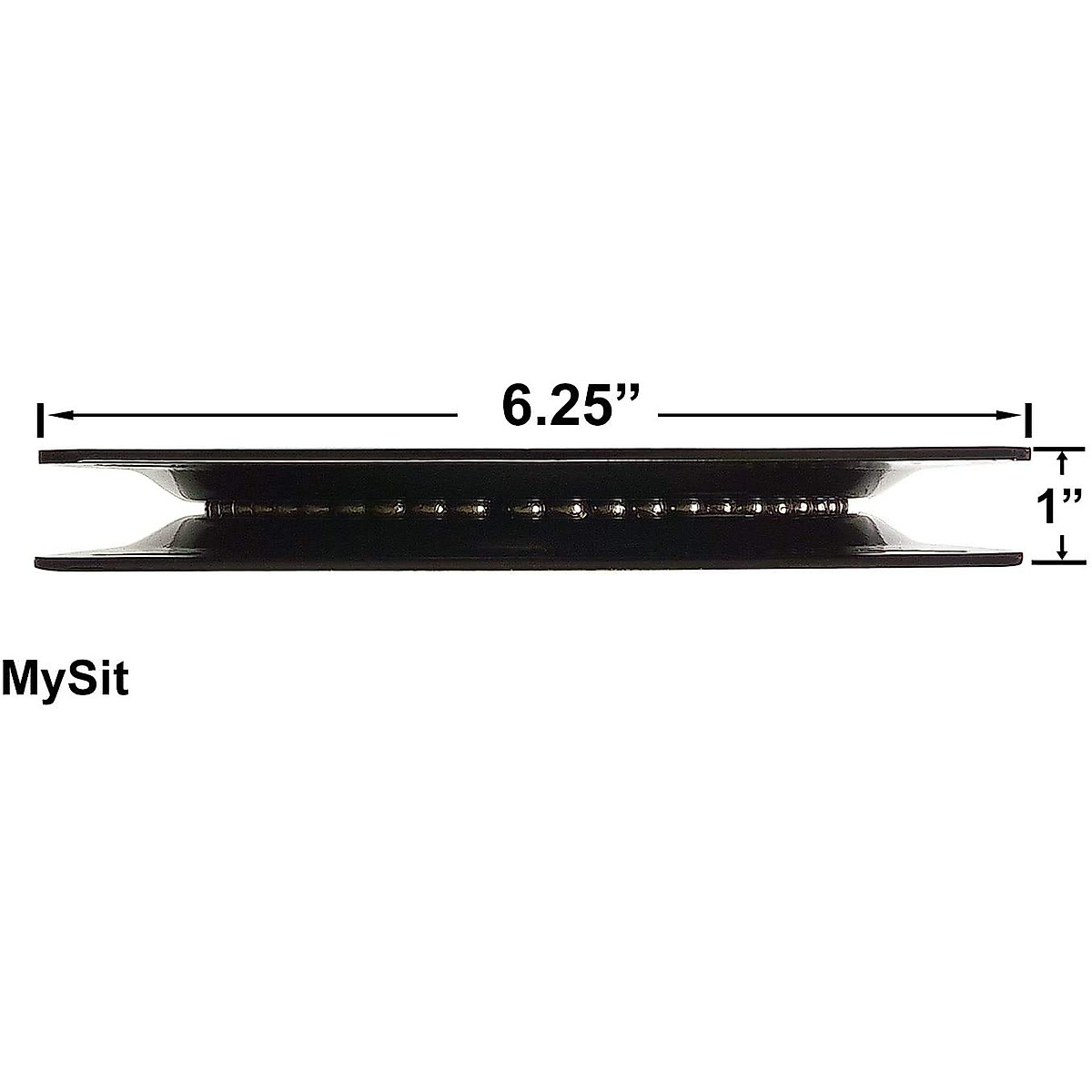 MySit 6.25" Heavy Duty Bar Stool Swivel Plate Replacement, Square Swivel Mechanism for Recliner Chair or Furniture - Ball Bearing Swivel Boat Seat