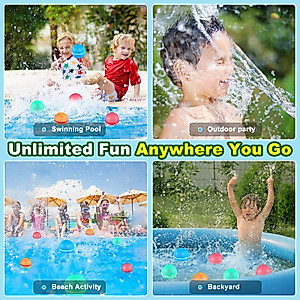 10PCS Water Balloons, Reusable and Refillable Water Balloons for Kids Adults, Quick Fill and Great Gift for Outdoor Activities and Water Games (10pcs)