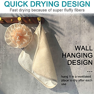 Super Exfoliating Home Spa Weave Loofah Shower Sponge Pouf Mesh Brush - Bath Spa Puff Scrubber Ball - Face Body Poof - Rich Foams Bubble（4.7" Each） Pack of 4