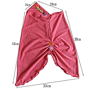 Cogongrass Muslim Hijab Islamic Arab Scarf Shawls with Beautiful Flowers for Girls Kids age 2-6