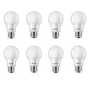 PHILIPS 60-Watt Equivalent A19 Non-Dimmable E26 LED Light Bulb Daylight 5000K (8-Pack)