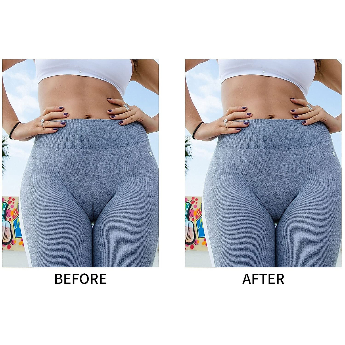 Camel Toe Concealer Seamless Invisible Reusable Silicone Camel Toe Hider for Women Leggings,Swimwear,Activewear (Petite)