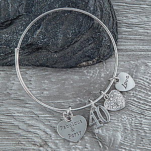 Infinity Collection 40th Birthday Gifts for Women, 40th Birthday Expandable Charm Bracelet, 40th Birthday Ideas, Gift for Her